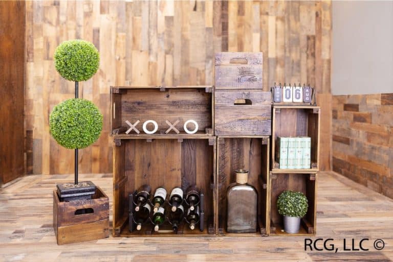 Reclaimed Wood Crates - Restaurant & Cafe Supplies Online