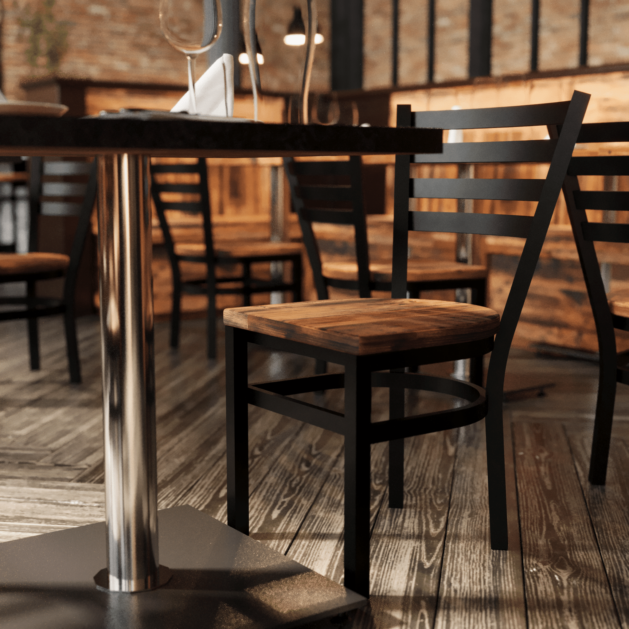 Ladderback Chair Side View Restaurant - Restaurant & Cafe Supplies ...