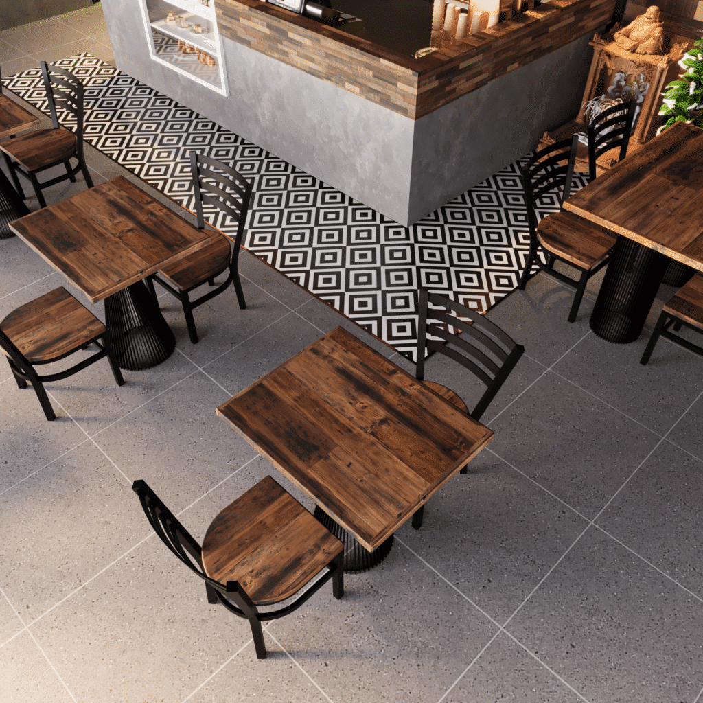 Restaurant Reclaimed Wood Furniture - enhance dining experience
