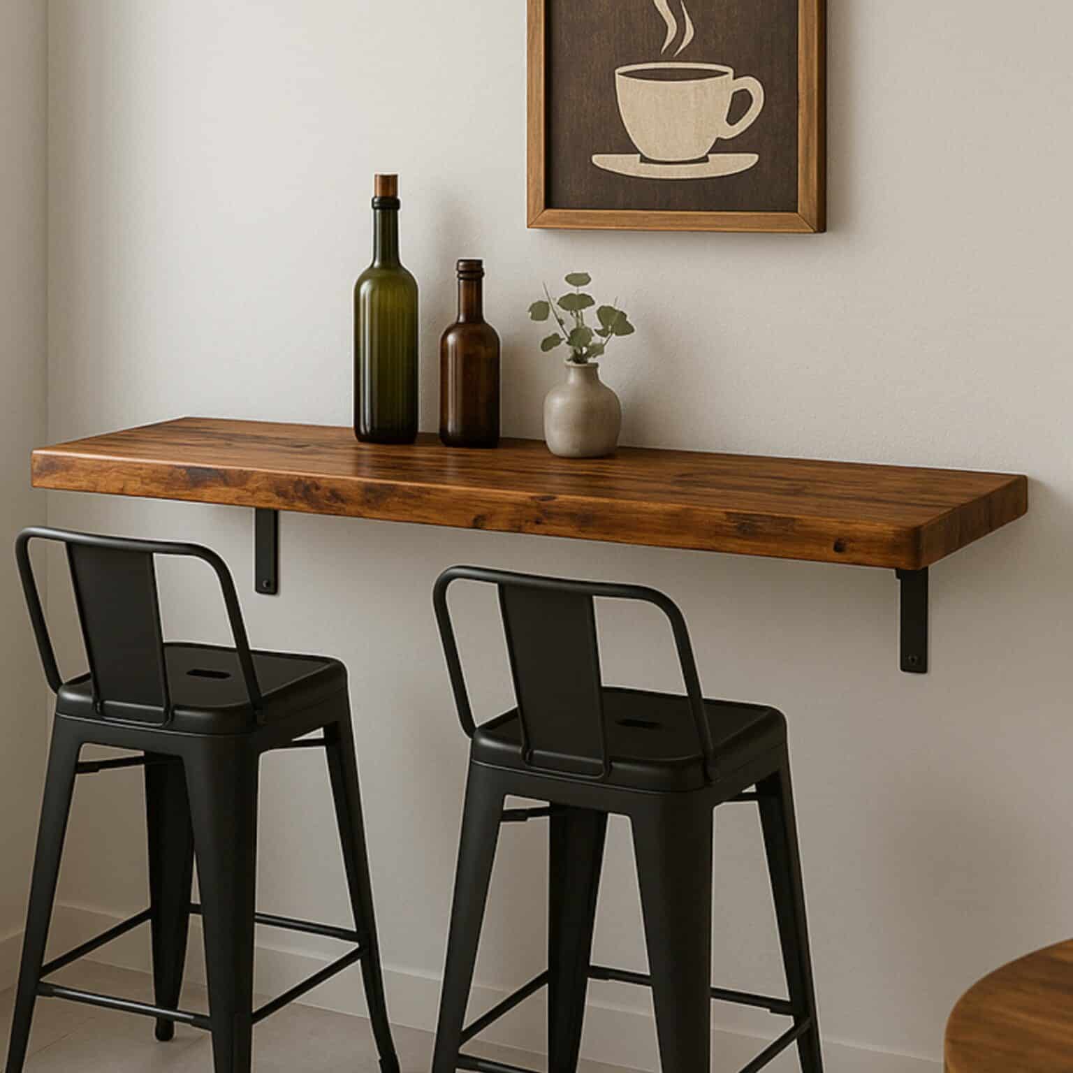 Rustic Timber Floating Bar - Restaurant & Cafe Supplies Online (RCG, LLC)
