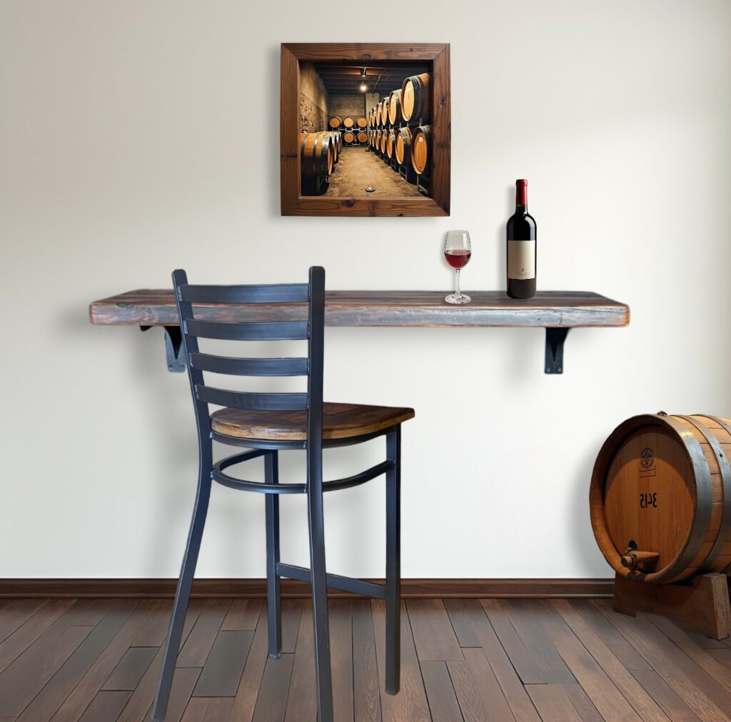 Rustic Timber Floating Bar - Restaurant & Cafe Supplies Online